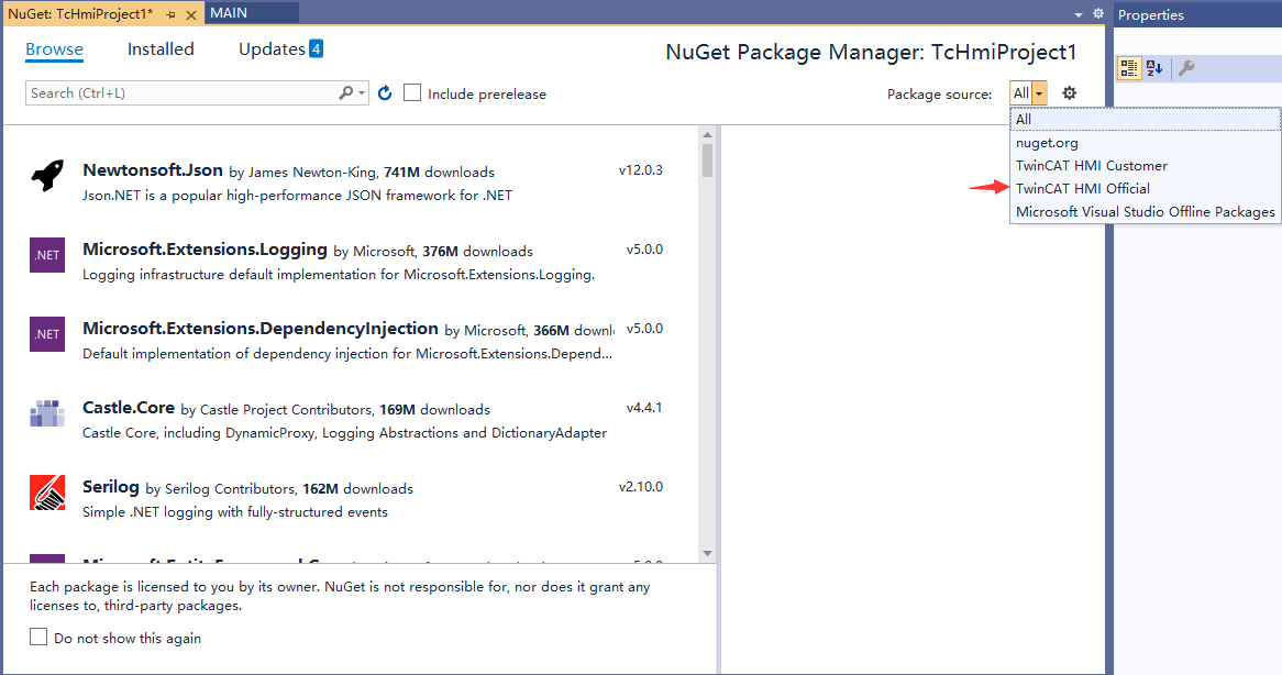 Twincat Hmi 常见问答 Twincat Hmi V1 12版本通过nuget包管理器安装nupkg文件 倍福虚拟学院